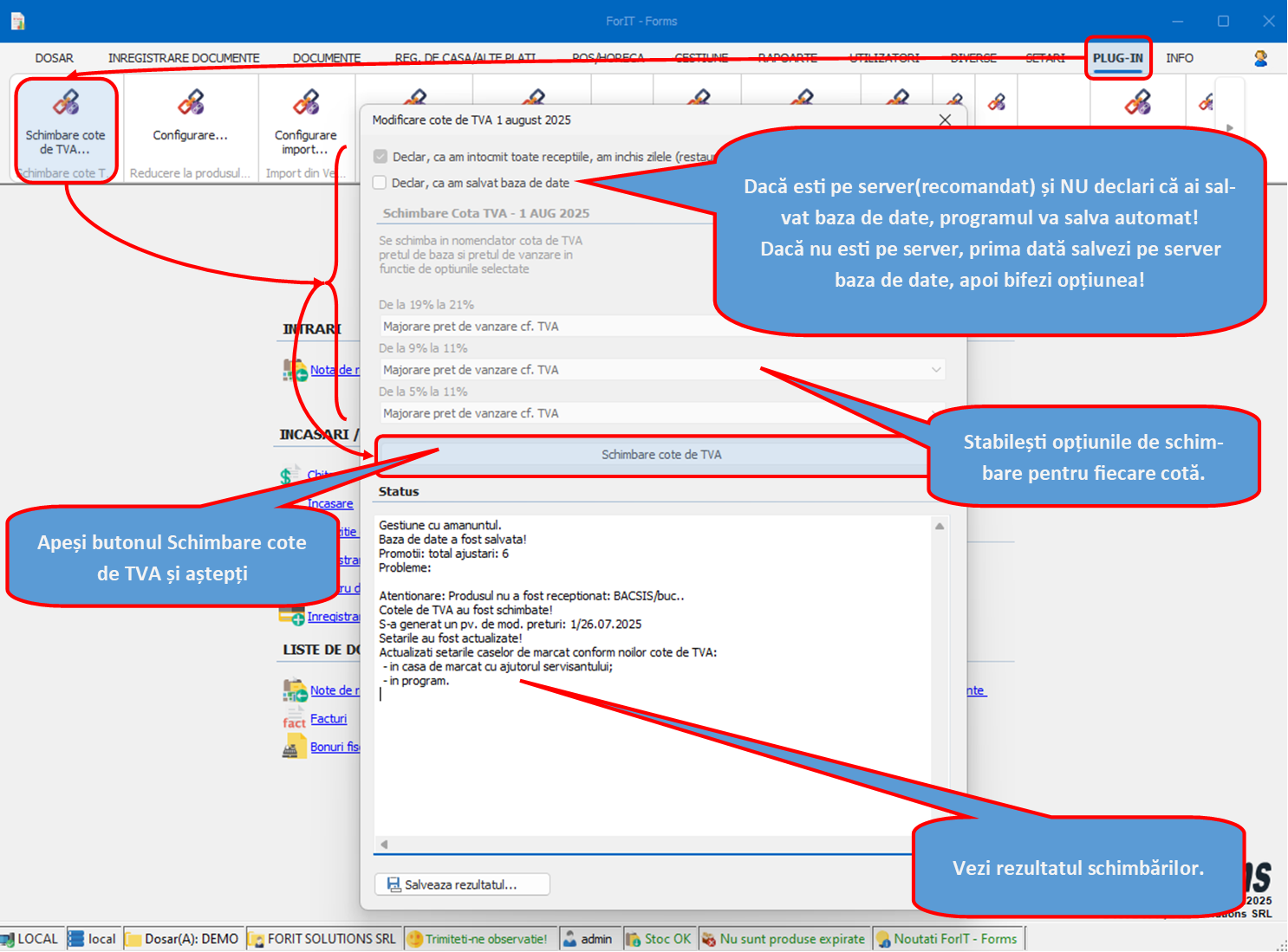 Pluginul ForIT - Forms Schimbare cote de TVA - 1 august 2025 - Soft de gestiune complet pentru ...
