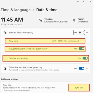 Data și ora corectă a calculatorului este important! - Soft de gestiune ...